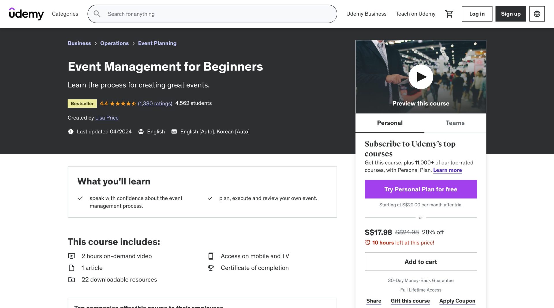 19 Event Management Courses In Singapore to Get Educate On